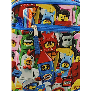 Lego Minifigures Boys Girls Soft Insulated School Lunch Box (One Size, Lego Minifigures)