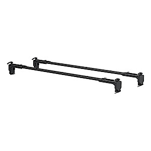 CURT 18122 Black Steel Quick-Release Roof Rack Crossbars, Fits Select Jeep Wrangler JL, Gladiator