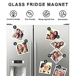 I Am Unstoppable T-rex Round Glass Fridge Magnet Cute Strong Refrigerator Magnet Sticker for Cabinet Board 2 PCS