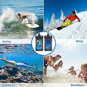 Universal Waterproof Phone Pouch Floating Waterproof Cellphone Dry Bag Floatable Phone Dry Bag Up to 7" with Lanyard for iPhone 15 14 13 12 11 /Samsung/Samsung Galaxy/Pixel/OnePlus/Sony Xperia(Yellow)