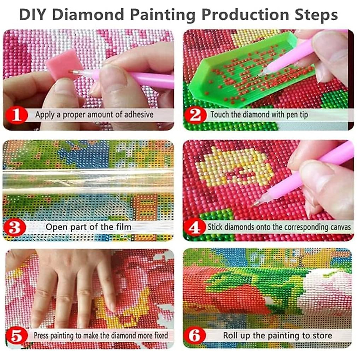 Clendo 12 Pack Diamond Painting Kits for Adults,5D Landscape Diamond Art Kit for Beginners, DIY Paint with Diamonds Round Full Drill Paintings Gem Art for Home Wall Decor Inch12X16