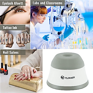 Mini Vortex Mixer Shaker YSJWAER - 4000rpm Touch Function Vortex Shaker for Nail Polish Acrylic Paint Science Lab Eyelash Adhesives