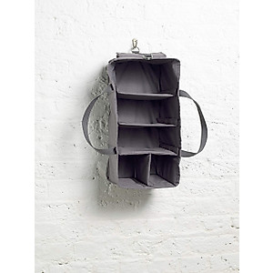 Storksak Travel Cabin Carry On with Wheels and Multi-functional Organizer, Water-Resistant, Grey