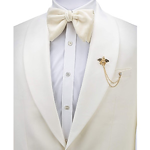 A N KINGPiiN Lapel Pin for Men Bee with Hanging Chain Brooch Suit Stud, Shirt Studs Men's Accessories (Gold)