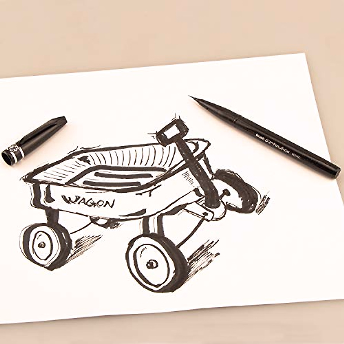 Pentel Arts Sign Pen Micro Brush Tip, Assorted Colors (A/B/C/D/E/F/G/N/P/S/V/Y), 12-PK Plastic Box (SESF30CPC12)