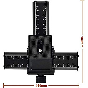 SHOOT Aluminum Pro 4-Way Macro Focusing Rail Slider /Close-up Shooting Photography for Canon Nikon Sony Pentax Olympus Samsung Other Digital SLR Camera and DC with 1/4" Screw Hole