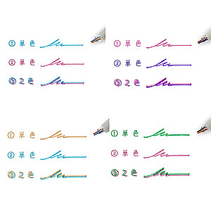Sun-Star Stationery Two Color Line Pen'' twiink'' Different 4 Colors Pattern Set (Pink x Ligh Blue, Violet x Pink, Light Blue x Orange, Pink x Green)