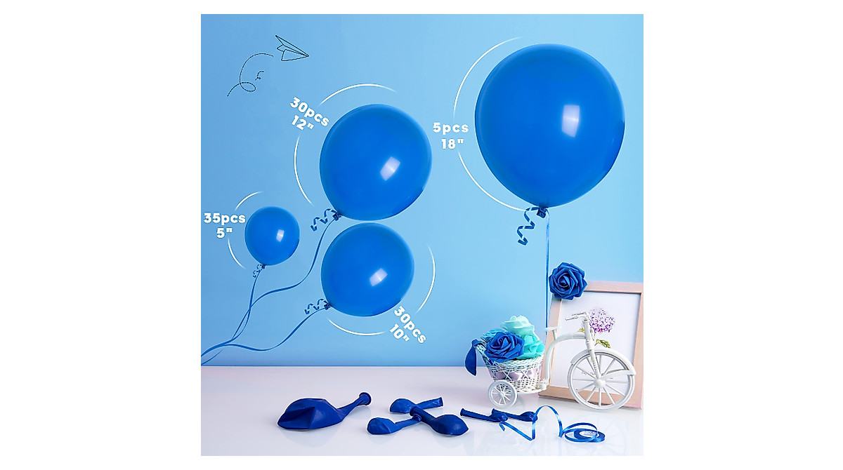 Henviro Royal Blue Party Balloons - 100 Pcs 5/10/12/18 Inch Balloons ...