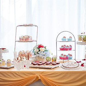 Birthday Party Supplies 200 PCS Rose Gold Birthday Plates Napkins Supplies and Rose Gold Plastic Cutlery, For Happy Birthday Decorations Serves 25 Guests