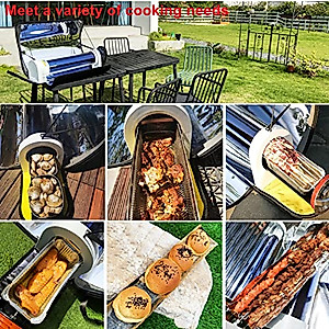 Portable Solar Oven BBQ Cooker, Solar Stove Cooker with 4.5L Large Capacity, Solar Oven Sun Cooker Foldable Camping Stove with Thermometer for Outdoor Camping Backpacking Hiking Familiy Party