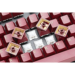 DROP GMK Redsuns Red Samurai Custom Mechanical Keyboard Keycap Set - 153-keys, Doubleshot, Cherry Profile, for 60%, 65%, TKL, Full-Size Layouts, and More (Red, Base Kit)