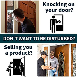 No Soliciting Sign for House (with Strong Adhesive Tape), 8.2" x 2.4" Premium Durable No Soliciting Signs for Home, No Solicitation Signs for Front Door/Wall/Window, Clear and Easy to Read