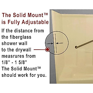 Grab Bar Mounting Kit for Fiberglass Showers -The “Original” Solid Mount- The Only Engineered, Designed, and Tested Grab Bar Mounting Bracket for Fiberglass Showers Made in USA *Grab Bar Not Included*