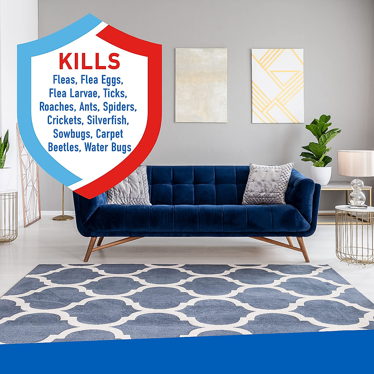 Adams Plus Flea & Tick Carpet Spray, Kills Fleas, Flea Eggs, Flea Larvae, Ticks, Ants, Roaches, Spiders, Waterbugs & Many Other Listed Nuisance Pests In The Carpet, Treats Up to 2,000 Sq Ft, 16 Ounces