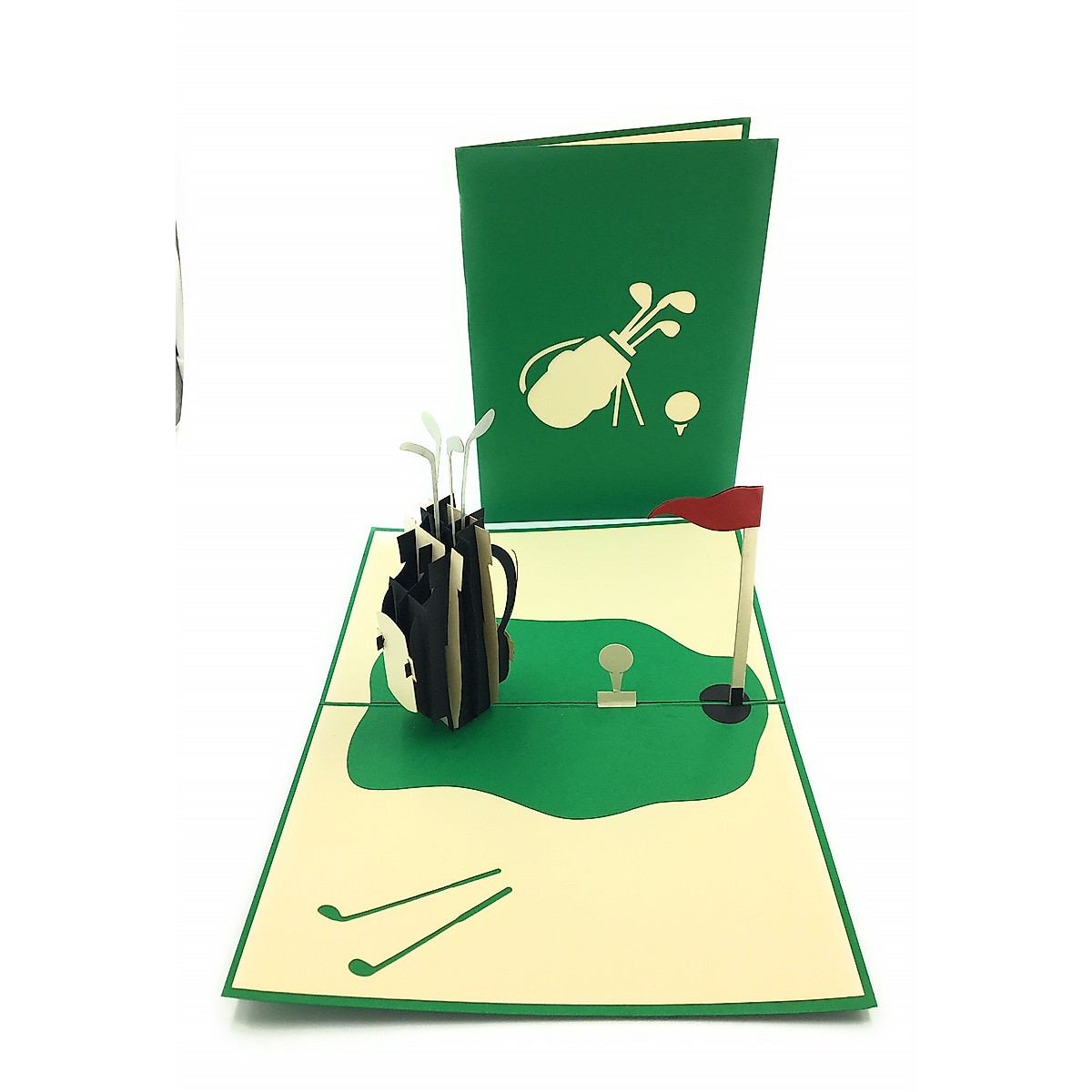Golf lovers and enthusiasts unique pop-up card! For parents or grandfather's bday, co-workers and retirement