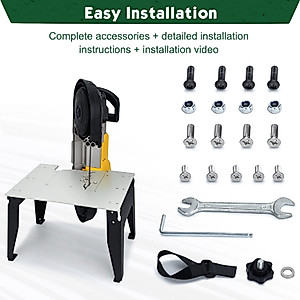 DITKOK Band Saw Stand Portable Table Alloy Steel Base for DeWalt Band Saw, for Milwaukee for Makita Band Saw, Powder Coated Table