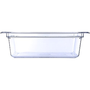 Carlisle FoodService Products 10221B07 StorPlus Half Size Food Pan, Polycarbonate, 4" Deep, Clear
