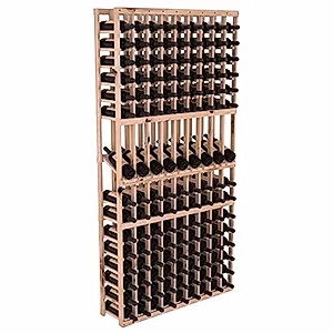 Wine Racks America® Knotty Alder 9 Column Display Row Wine Cellar Kit. Unstained