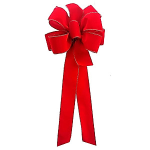 36-Pack Christmas Bows | 6.99 Bulk Pack | 10x26" Premium Handmade | Indoor Outdoor Christmas Decor | The Handmade Bow