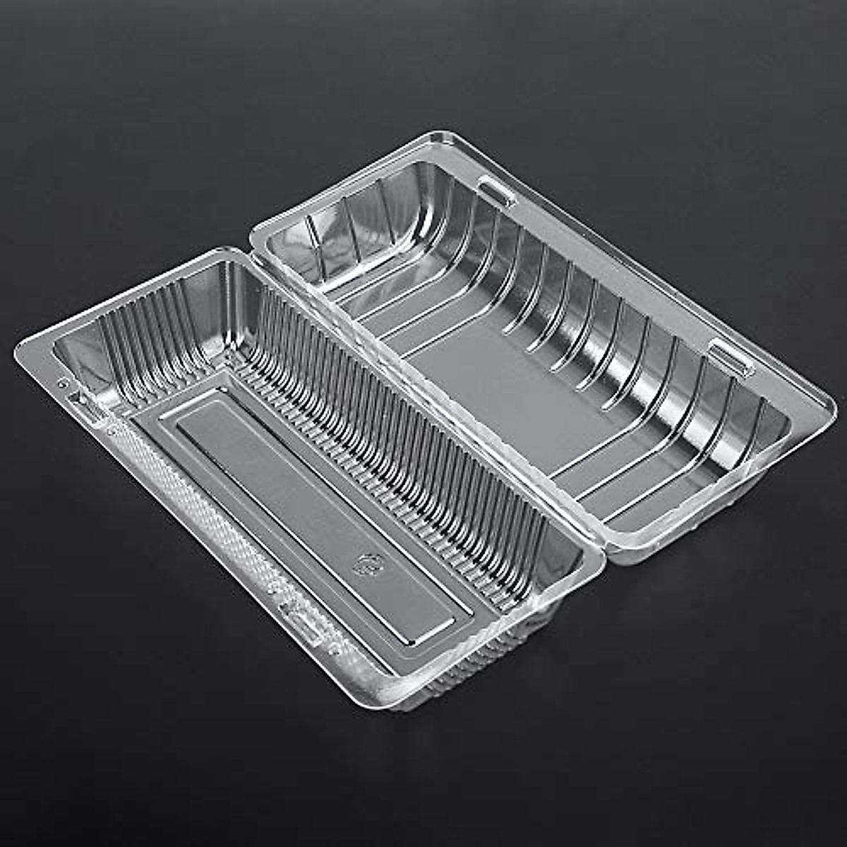 Alinory Storage Box, 25 PCS Plastic Hinged Loaf Container Food Fruit Storage Box(22.5 * 12.7cm)