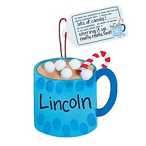 Hot Cocoa Thumbprint Ornament Craft Kits - Crafts for Kids and Fun Home Activities - Makes 12