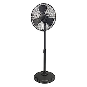 Hunter 90444z Adjustable 3 Speed Retro Pedestal Stand Floor Fan, 80 Degree Oscillation, 16", Oil-Rubbed Bronze