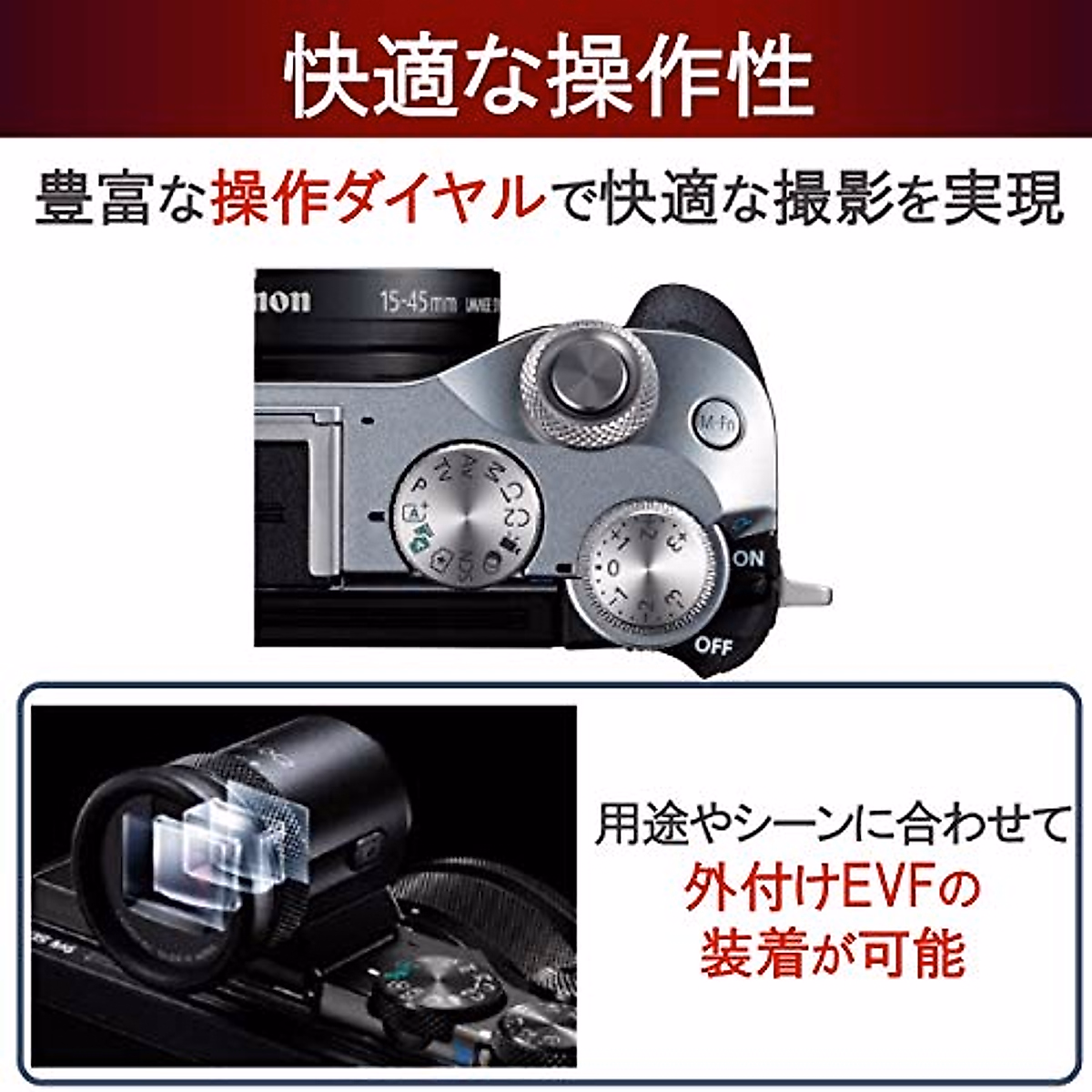 Canon mirrorless Single-Lens Camera EOS M6 Lens Kit (Silver) EF-M15-45mm F3.5-6.3 is STM- International Version (No Warranty)