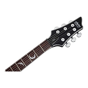 Schecter Damien Platinum-6 6-String Electric Guitar (Right-Hand, Satin Black) Bundle with Protective Carrying Case (2 Items)