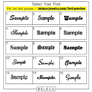 Beleco Custom Name Necklace 18k Gold/Rose Plated or Sterling Silver 925 - Personalized Name Necklace