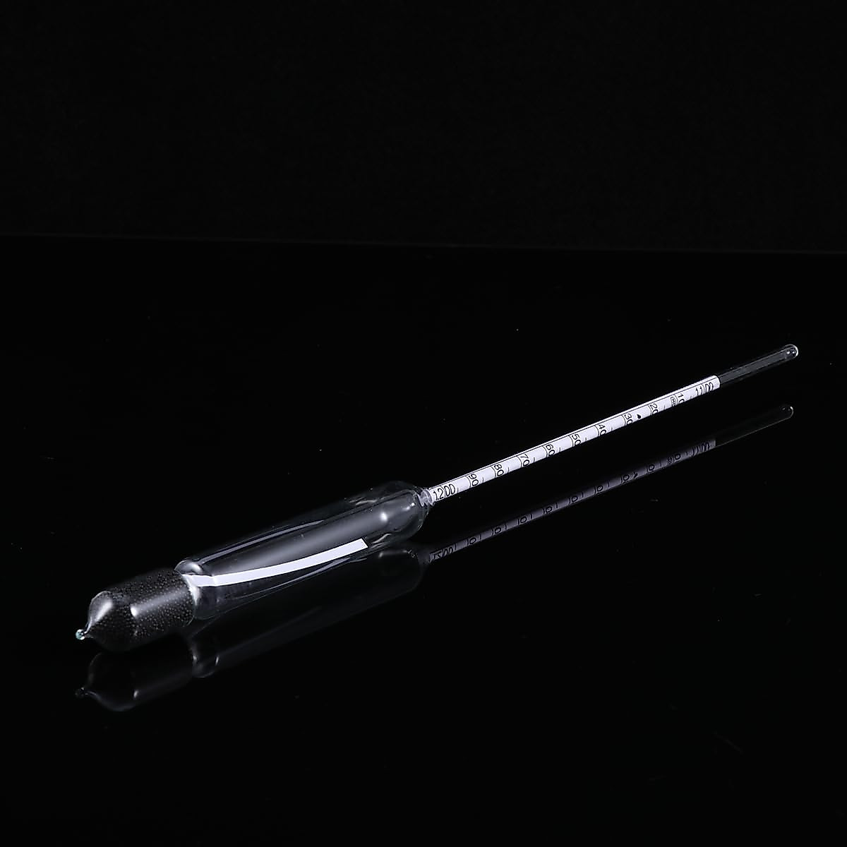 2Pcs Glass Hydrometer Densitometer Glass Float Meter, Pram,Light Meter (1.1-1.2)