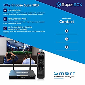 2022 Newest Super Box S3 PRO, Authorized Seller TV Box with Voice Remote and Detailed Install Instructions (2GB RAM + 32GB ROM)