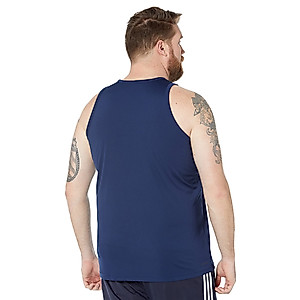 adidas Men's Heathered Tank Top, Team Navy Blue, Small