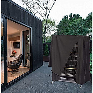 FLR Universal Bird Cage Cover, Breathable Material Good Night Cover for Parrot Waterproof Durable Outdoor Large Bird Cage Cover (40x27x48)