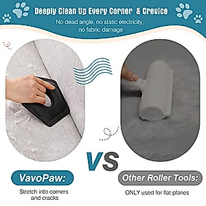 VavoPaw Pet Hair Remover, Dog Hair Remover for Couch, Cat Hair Detailer for Car Interior, Mutifunctional Fur Removal Brush for Carpet, Auto Detailing, Furniture, Lint, Sofa, Black