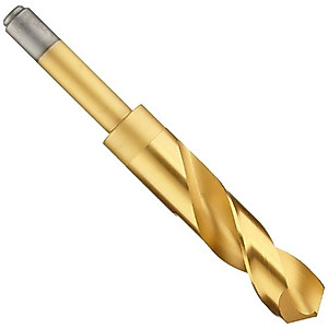 Chicago Latrobe 190C-TN Cobalt Steel Reduced-Shank Drill Bit, TiN Coated, Round Shank, 118 Degree Split Point, 3/4" Size