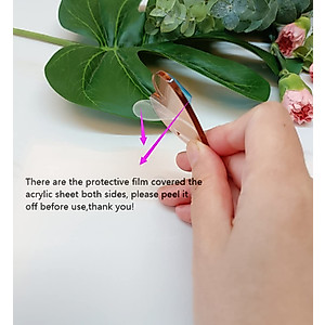 XIAOYUE 20pcs of Blank Wedding Drink Charm,DIY Heart Place Names Wedding Favours,Hearts Acrylic Drink Markers (Rose Gold Mirror)