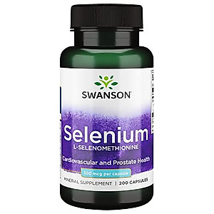 Swanson Selenium (L-Selenomethionine) 100 mcg 200 Capsules