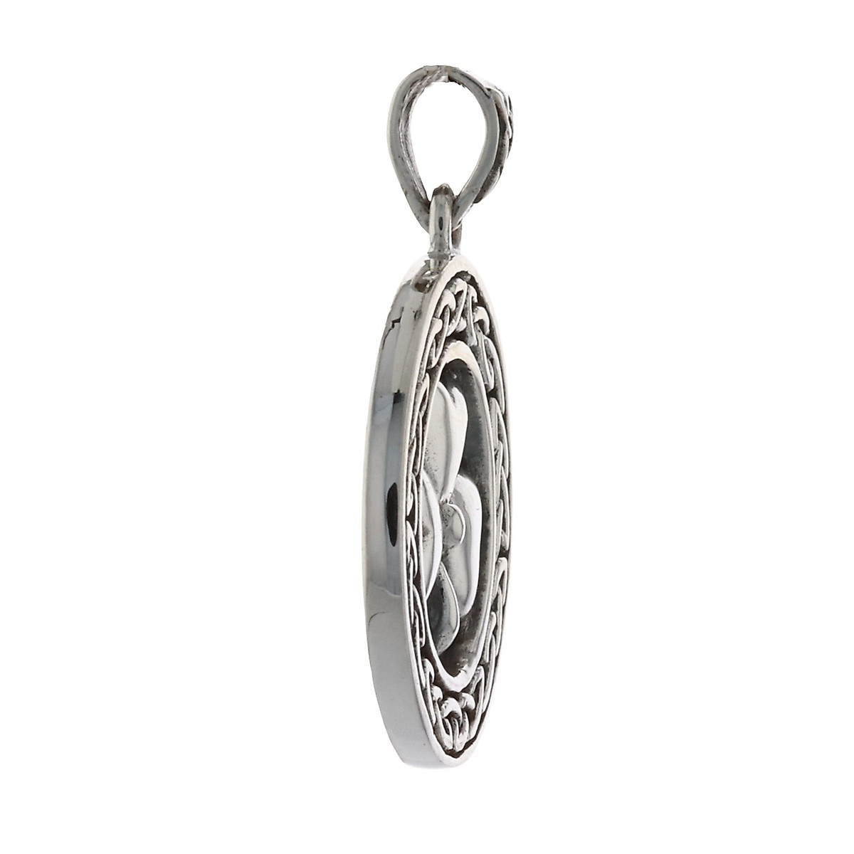 Jewelry Trends Celtic Good Luck Clover Shamrock Sterling Silver Pendant