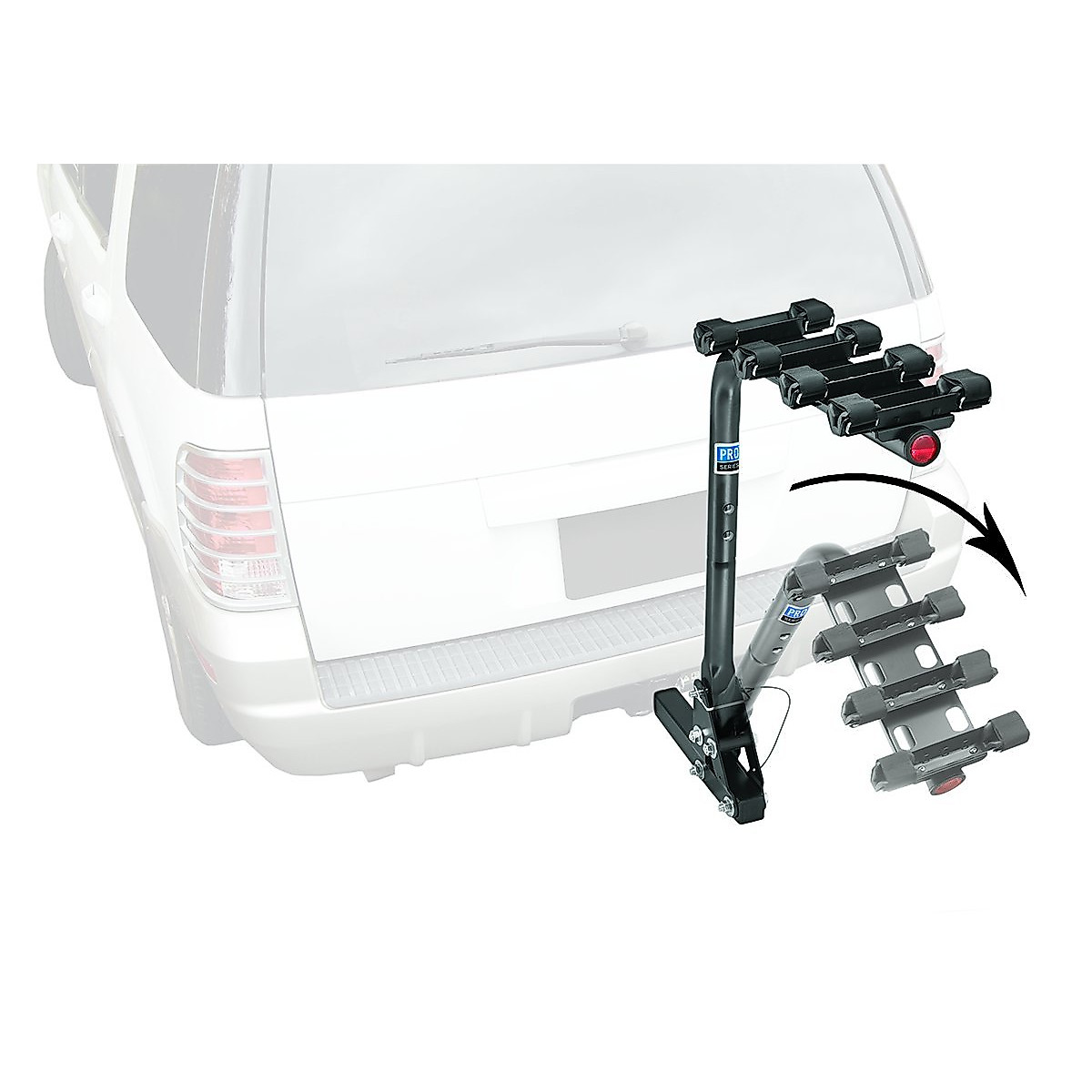 Pro-Series 63124 Eclipse Black 2-Inch Sq. 4 Bike Carrier