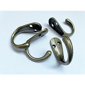 Mokife Coat Hooks Wall Mount, 6 Pack Bronze Rustic Entryway Hooks Heavy Duty Single Metal Utility Hook for Hanging Clothes Jackets Robes Towels Hats Keys Bags Cups