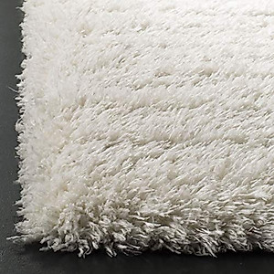 SAFAVIEH Flokati Shag Collection Area Rug - 8' x 10', Ivory, Solid Design, Non-Shedding & Easy Care, 2.75-inch Thick Ideal for High Traffic Areas in Living Room, Bedroom (FLK950B)