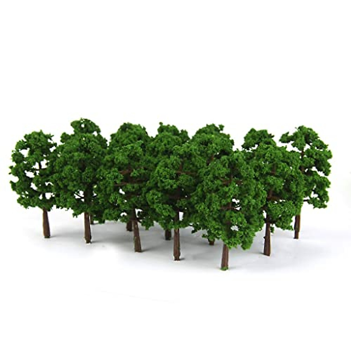 LoveinDIY 100pcs Plastic Model Trees N Scale Train Street Layout Railway Landscape 8cm