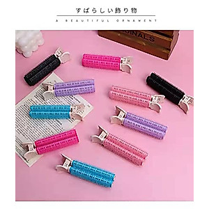 3PCS Natural Fluffy Hair Clip, Lazy DIY Styling Curling Tools, Hair Roots Self-Grip Hair Clips(Black)