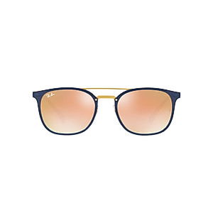 Ray-Ban Rb4286 Polarized Square Sunglasses, Blue/Green Gradient Brown Mirrored Pi, 55 mm