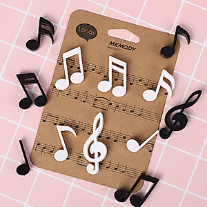 JJJ 12 Pcs Musical Notes Magnets Fridge,Black and White Small Fridge Magnets Cute Decorative Refrigerator for Office Kitchen Magnets Locker Glass Magnets, one size (BXT02)