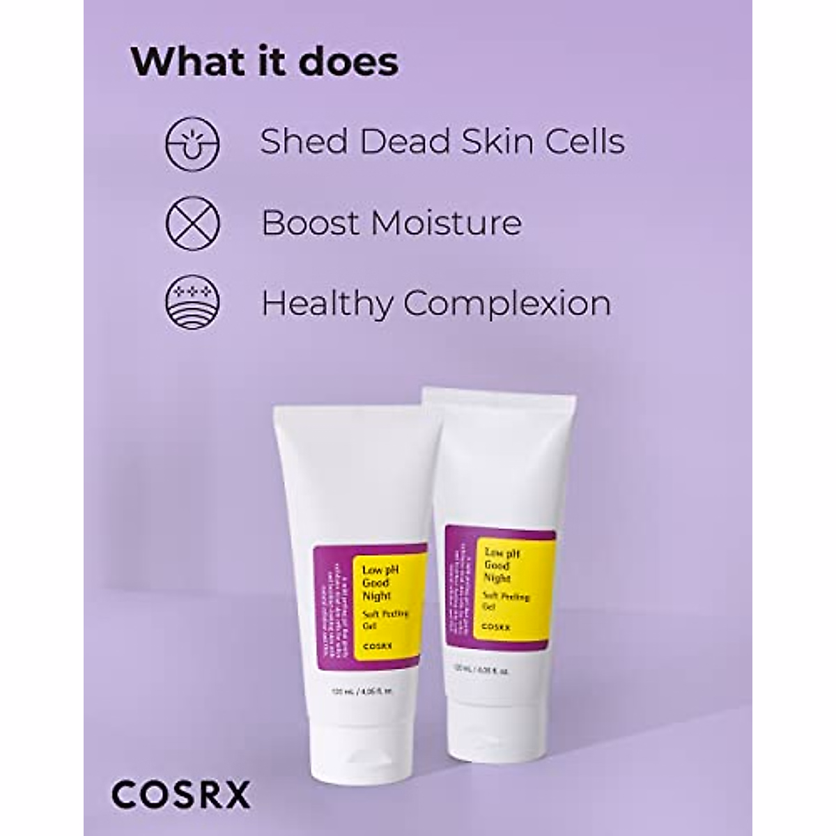 COSRX Low pH Good Night Soft Peeling Gel, 4.05 fl oz / 120ml | Mildly Exfoliating PHA | Skincare for Sensitive Skin with Natural Cellulose, Radiating, Cleansing