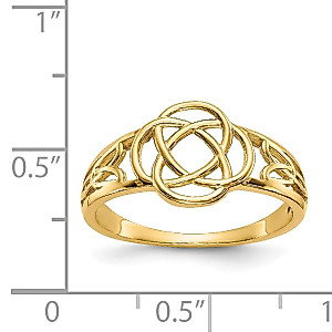 IceCarats 14K Yellow Gold Ladies Celtic Love Knot Ring Size 6