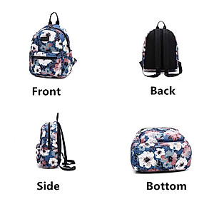 Fvstar Mini Backpack Women Girls Water-resistant Small Backpack Purse Shoulder Bag for Womens Adult Kids School Travel,Floral