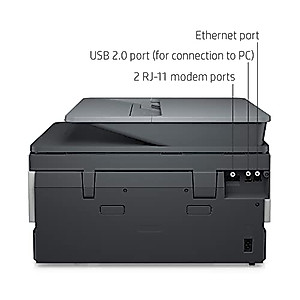 HP OfficeJet Pro 9018e Wireless Color All-in-One Printer with Bonus 6 Months Instant Ink with HP+ (1G5L5A), White