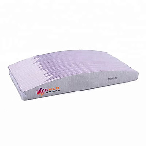 eHubsupply Nail File 25 PCS Professional Double Sided 80/100 Grit Nail Files Emery Board Manicure Pedicure Tool and Nail Buffering Files, Purple